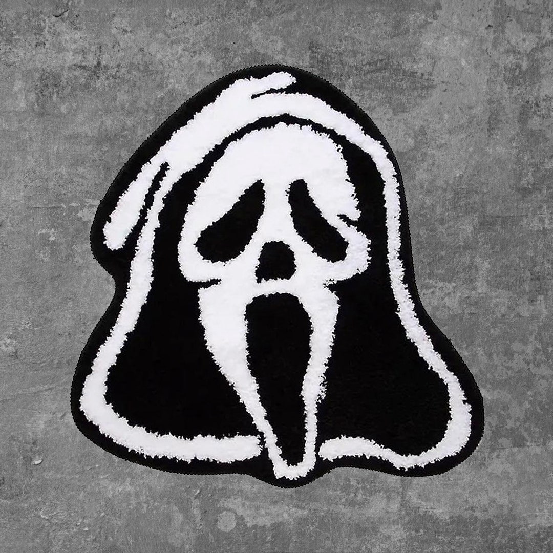 Ghost Face Scream Creepy Tufted Rug - Etsy