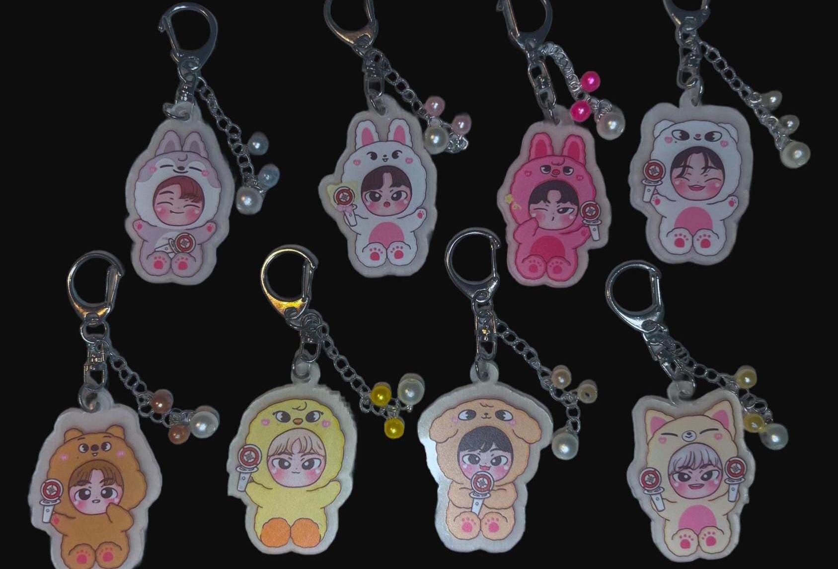 Stray Kids SKZOO Keychain With Charm - Etsy