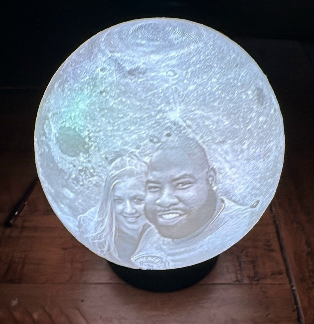 Custom Lithophane Moon Lights - Etsy