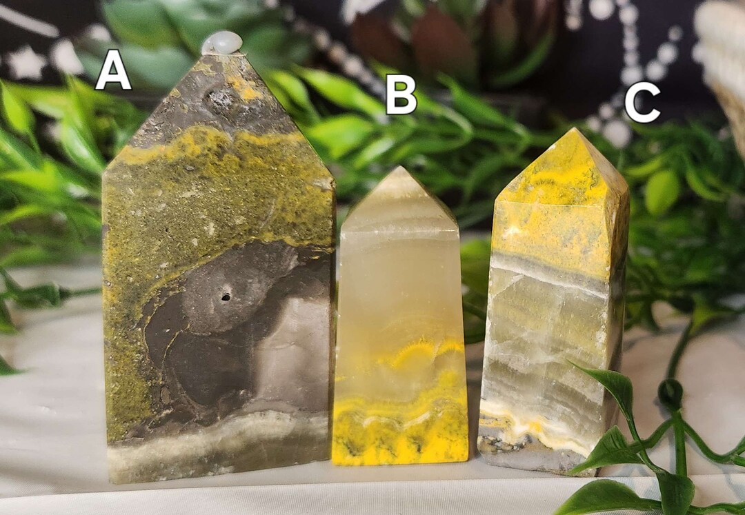 Bumblebee Jasper Tower, Bumblebee Point, Bumblebee Jasper Tower Point, Orange and Yellow ...