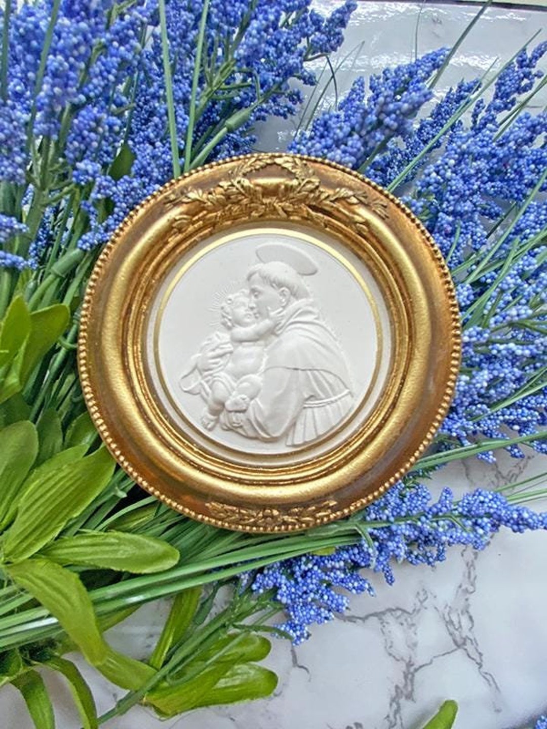 Saint Anthony Framed Intaglio - Etsy