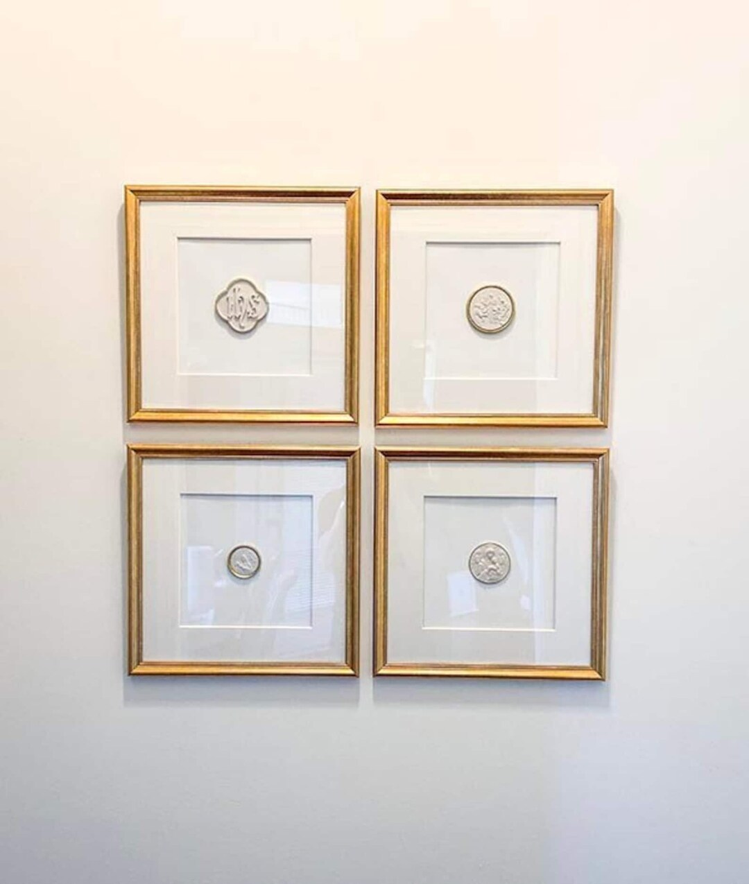 NEW Framed Intaglios, Set of Four, Framed and Matted, Religious - Etsy