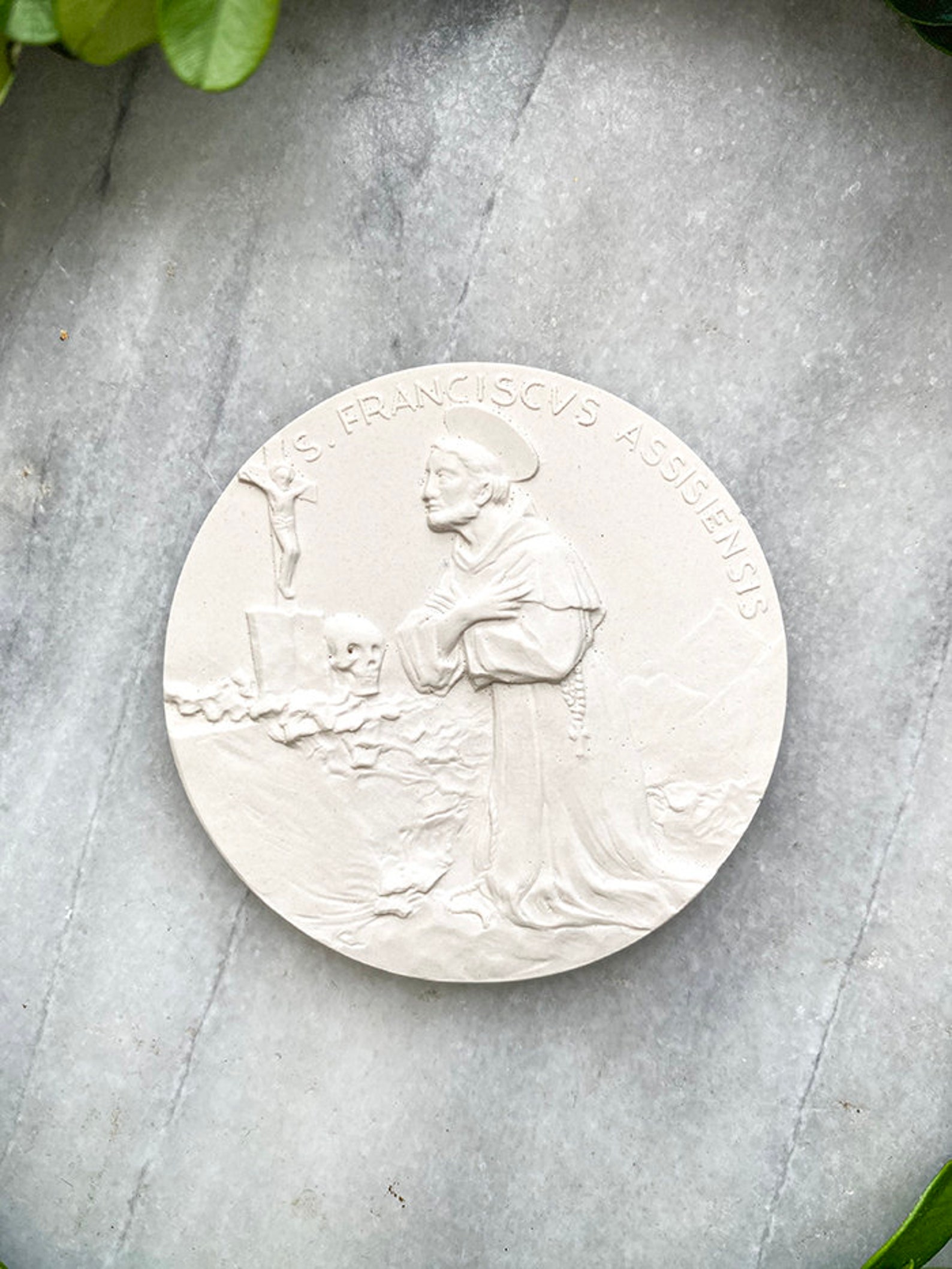St Francis Intaglio, Cast Plaster, Religious - Etsy