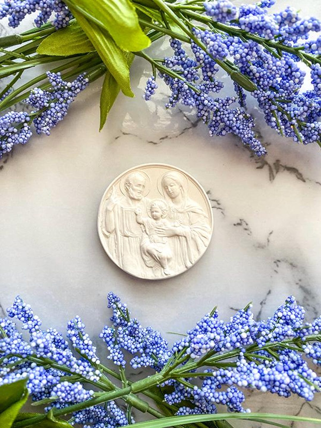 The Holy Family Intaglio, Plaster, Religious, Catholic - Etsy