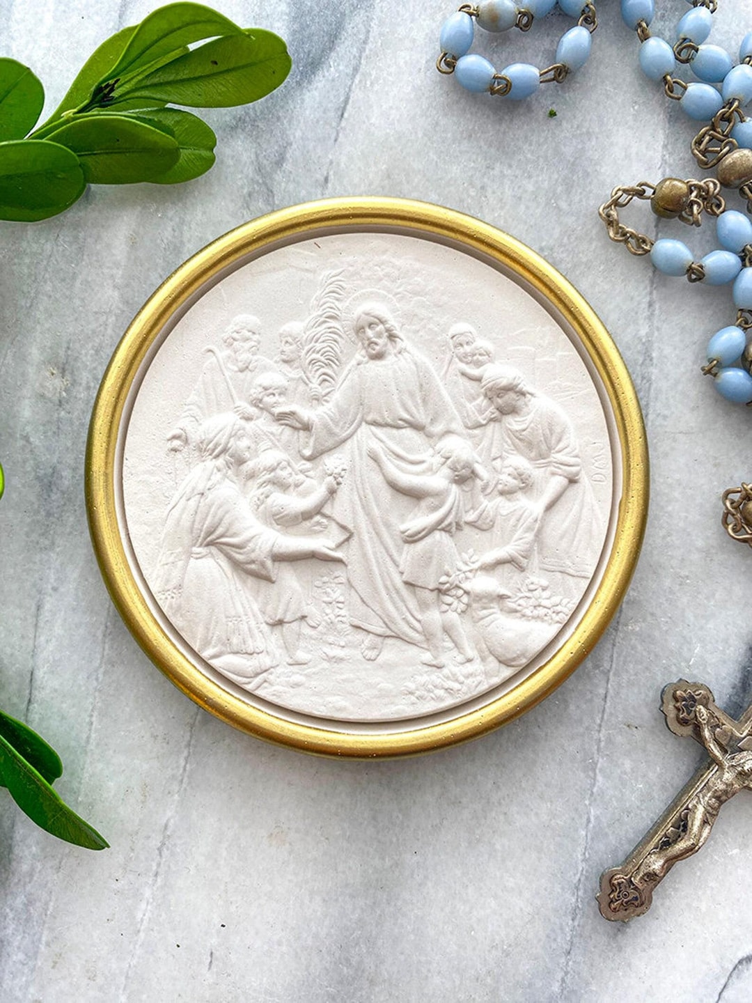 Intaglio, Jesus With Children, Religious, Plaster, Catholic - Etsy