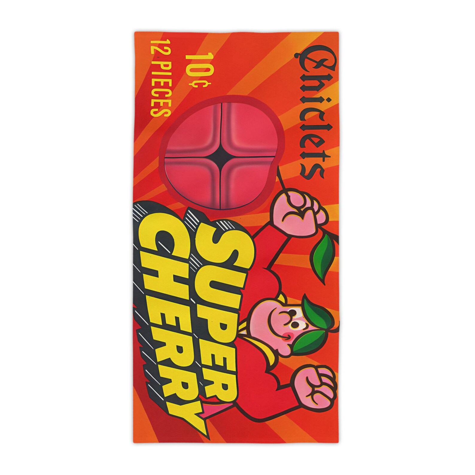 Chiclets Super Cherry 10 Cent Gum Box 1970's Beach Towel - Etsy