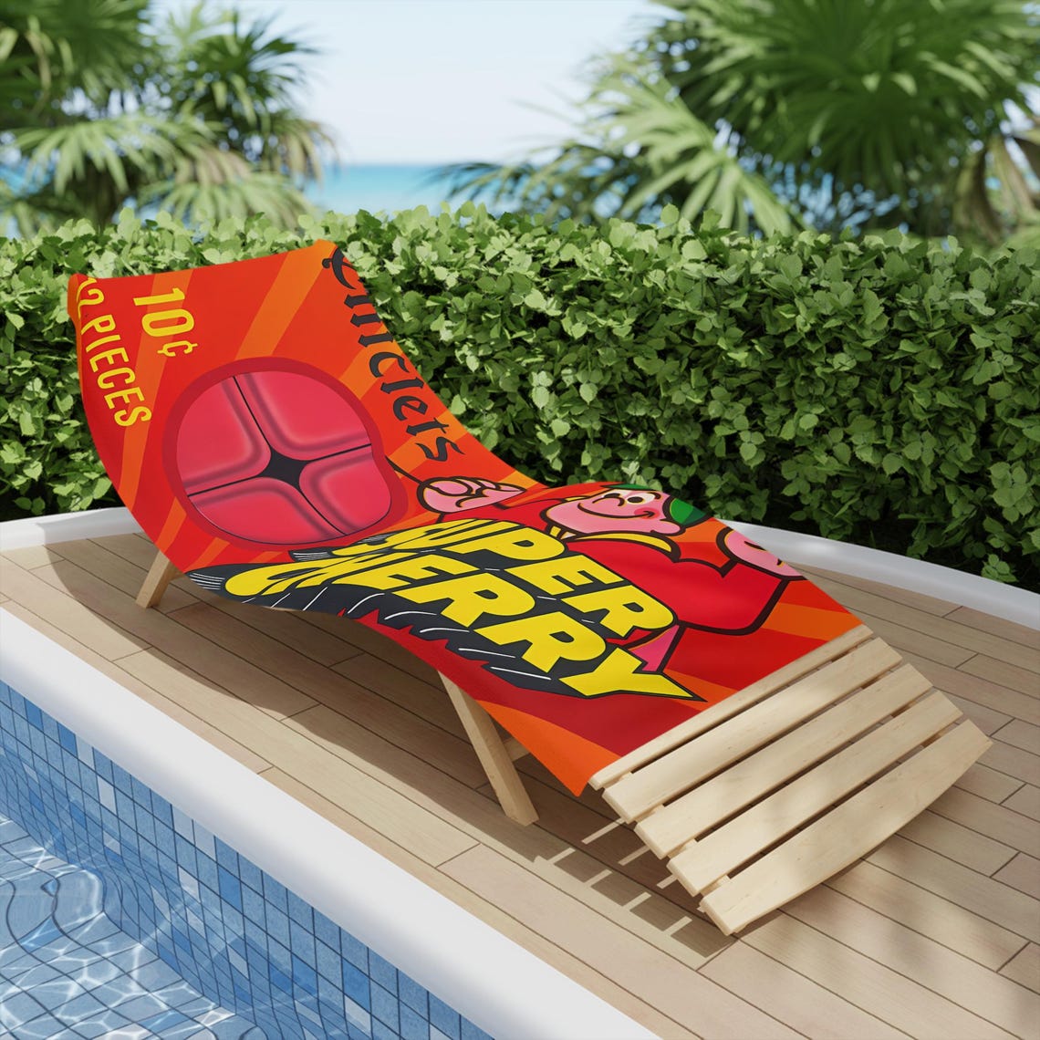 Chiclets Super Cherry 10 Cent Gum Box 1970's Beach Towel - Etsy