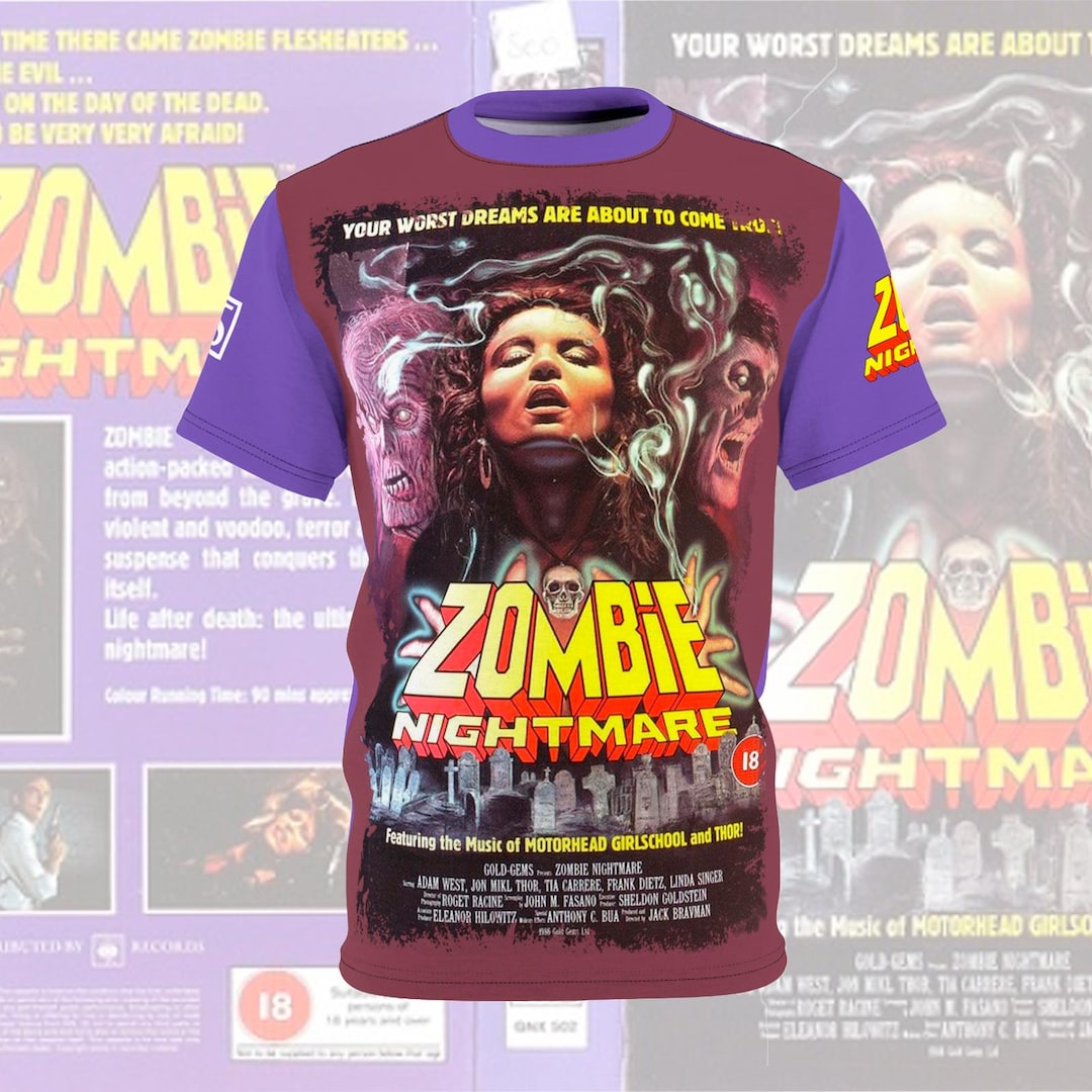 Retro Zombie Nightmare 1987 VHS Cover Horror Movie T-shirt - Etsy