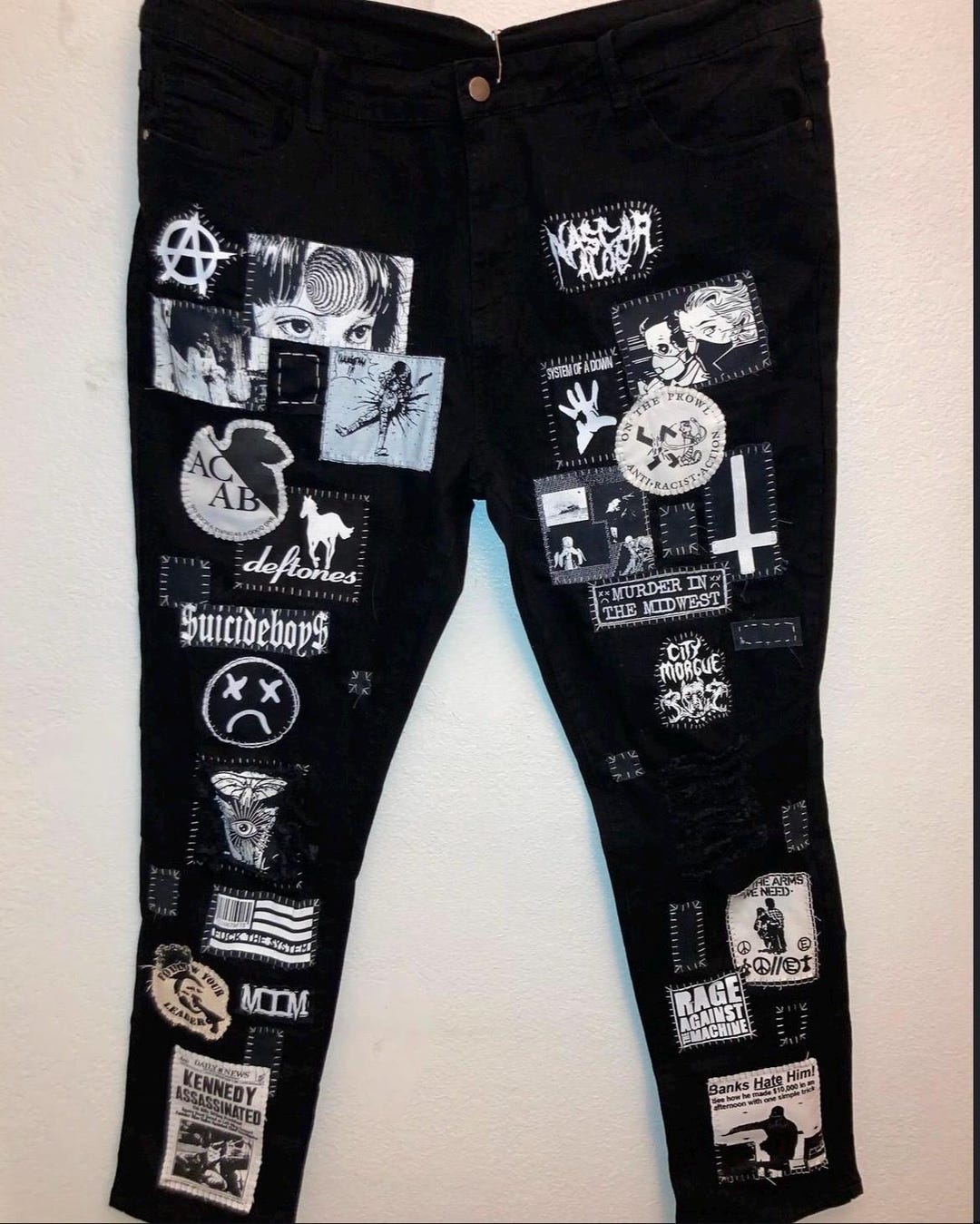 Unique Handmade Custom Patch Pants V.1 - Etsy
