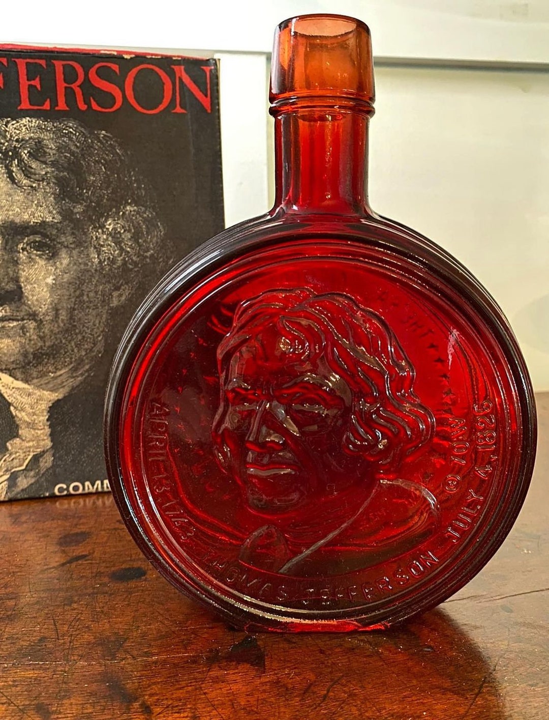 Vintage Wheaton Thomas Jefferson Decanter - Etsy