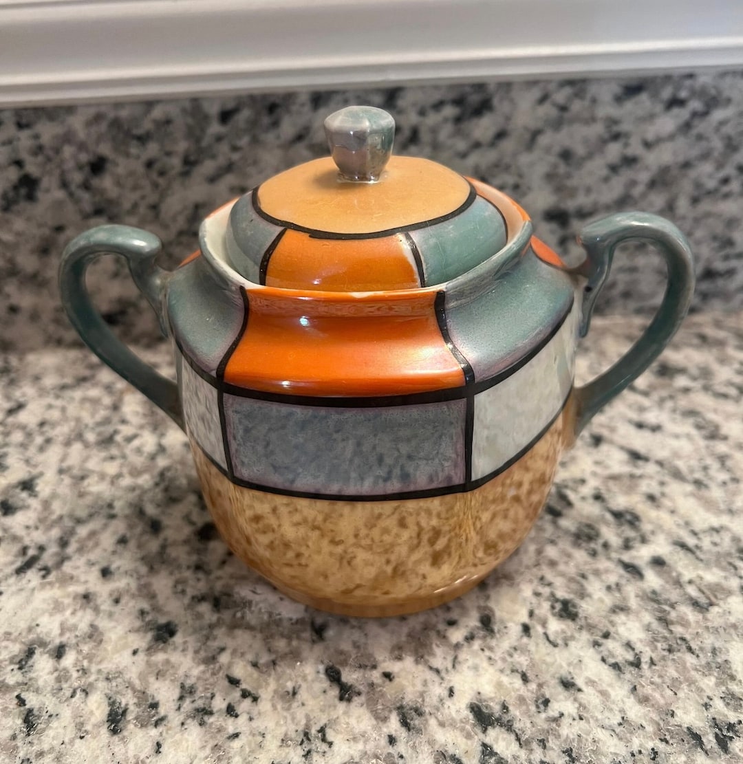 Vintage Hand Painted Lusterware Sugar Bowl Made in Japan - Etsy