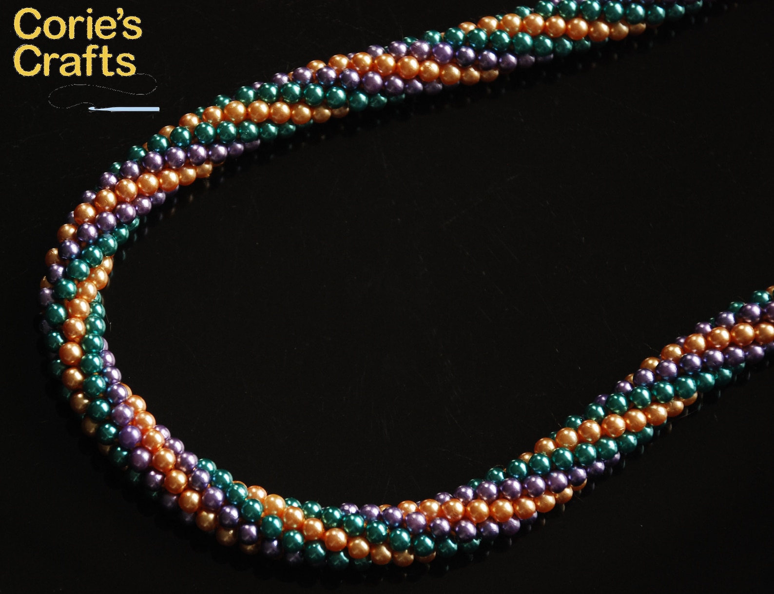 Mardi Gras Beaded Necklace, Handmade Beaded Fat Tuesday Jewelry Set ...