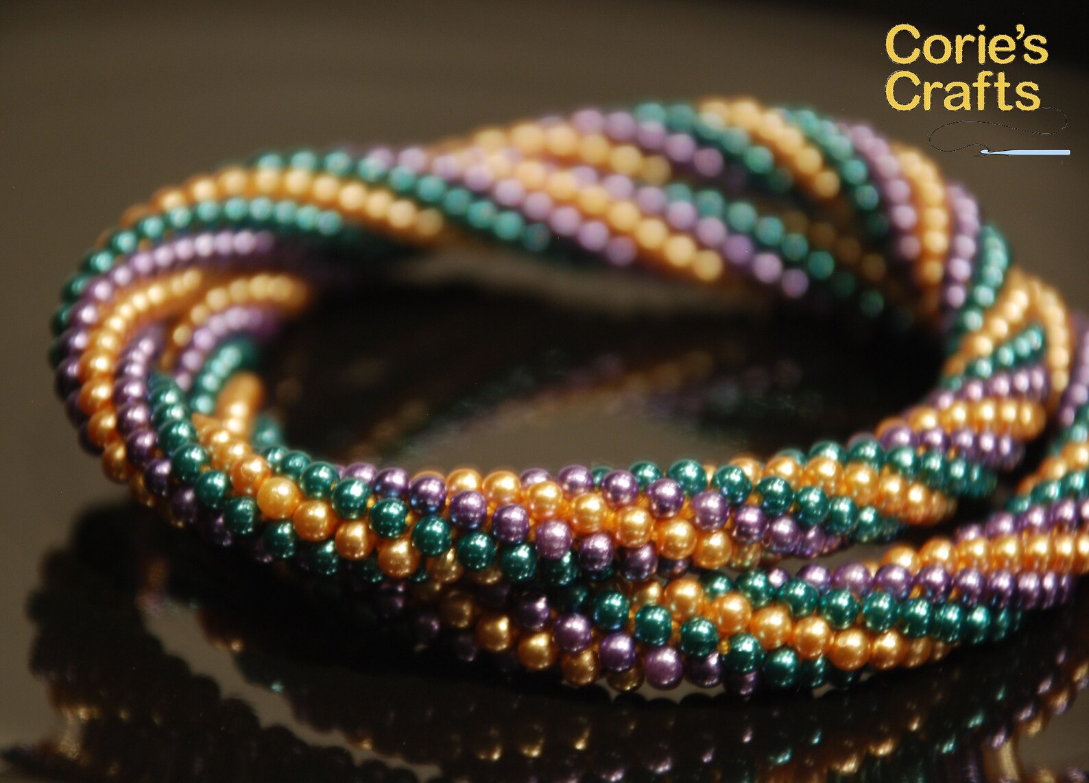 Mardi Gras Beaded Necklace, Handmade Beaded Fat Tuesday Jewelry Set ...