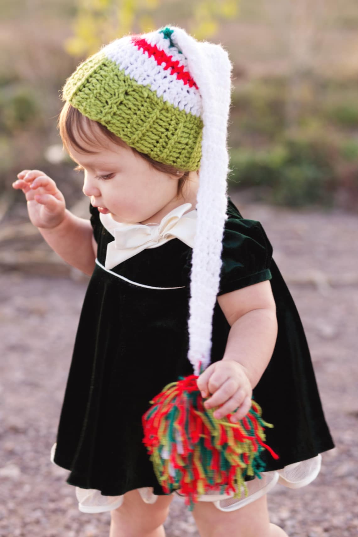 White Enchanting Elf Hand Crocheted Baby Christmas Hat - Etsy