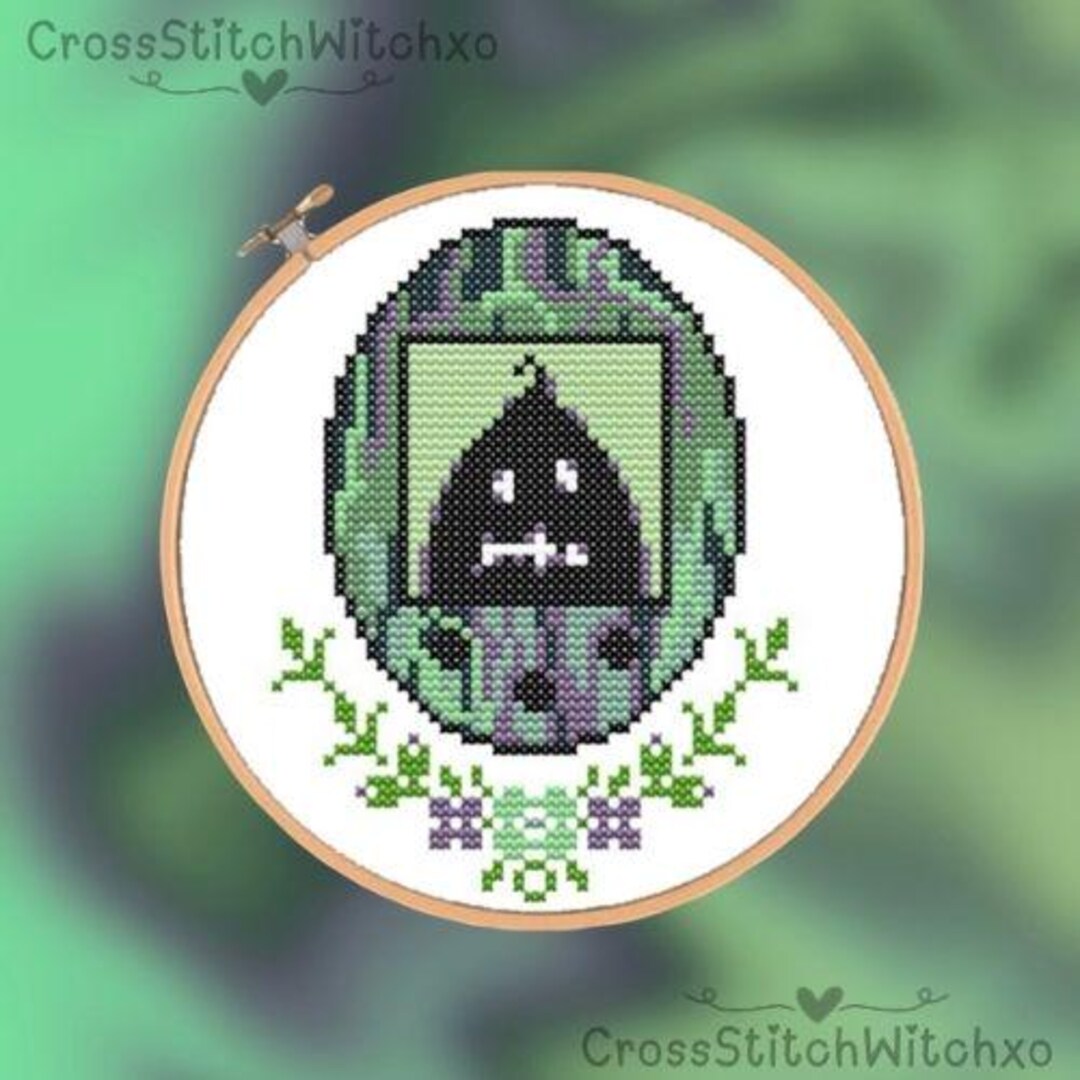 Krobus - Videogame Cross Stitch Pattern, Stardew Valley, Cute, Flower ...