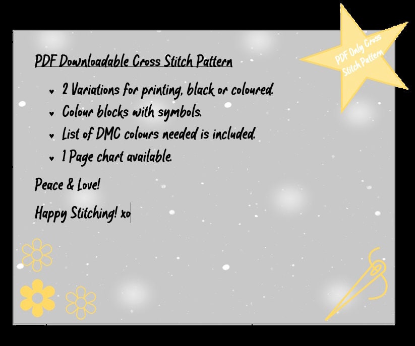 Yin Yang Butterfly and Moth, Cross Stitch Pattern, PDF Downloadable ...