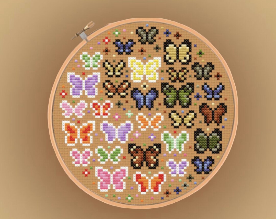 Yin Yang Butterfly and Moth, Cross Stitch Pattern, PDF Downloadable ...