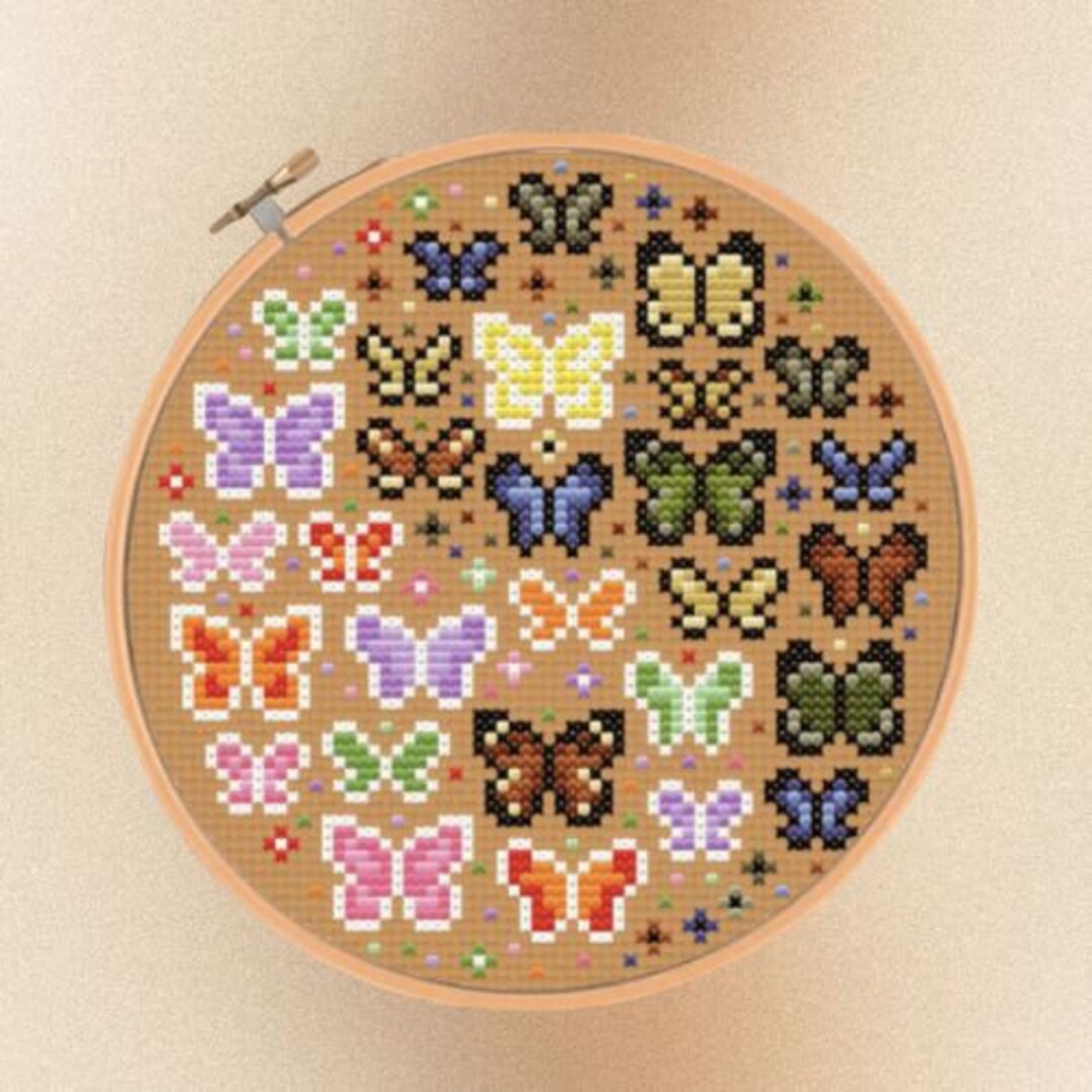 Yin Yang Butterfly and Moth, Cross Stitch Pattern, PDF Downloadable ...