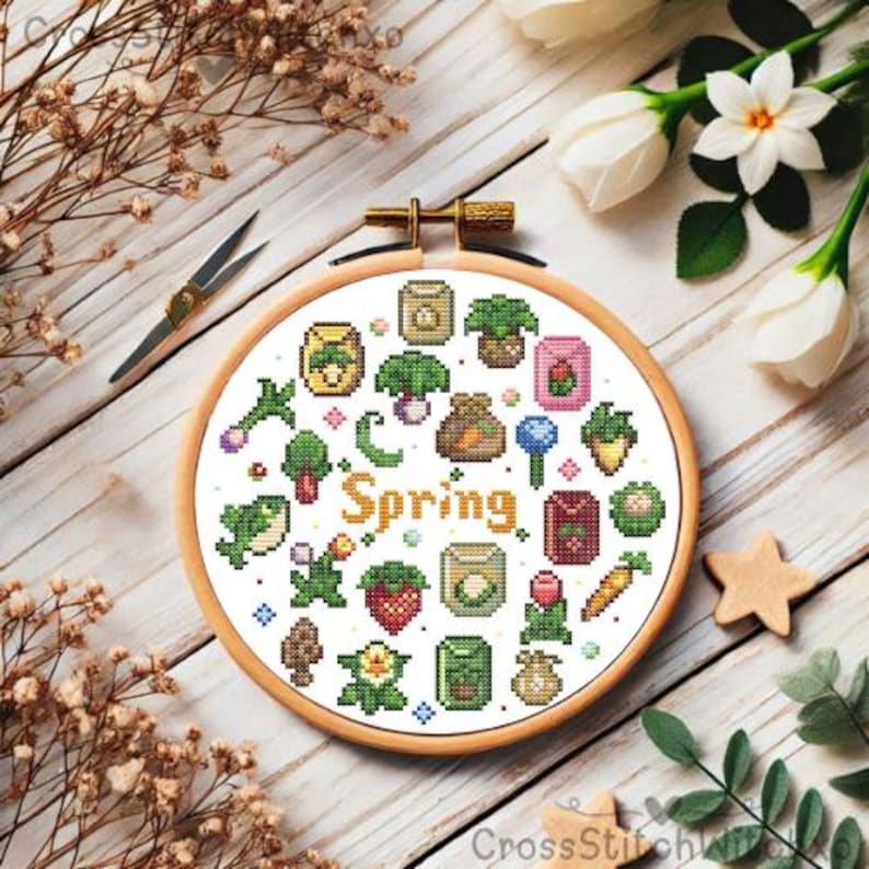 Stardew Spring - Cute, Stardew Valley, Flowers, Spring, Mushroom, Cross ...