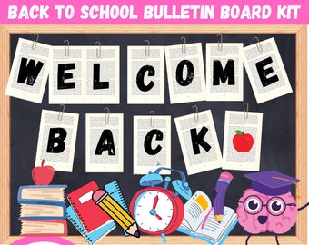 Retro Back to School Bulletin Board Kit Retro Mural Back to School - Etsy