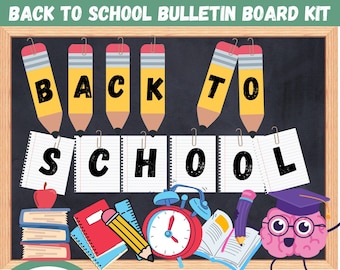 Retro Back to School Bulletin Board Kit Retro Mural Back to School - Etsy