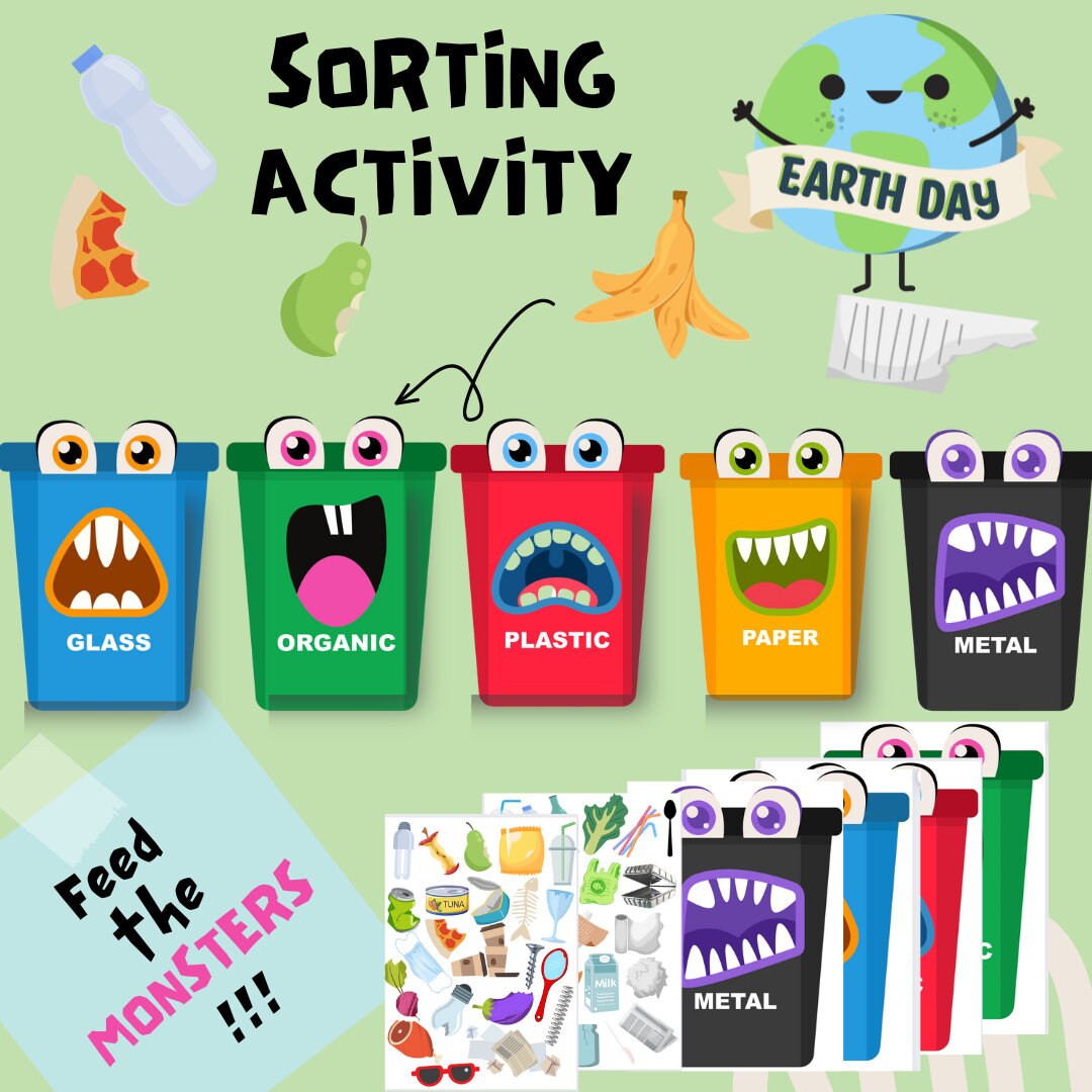 Earth Day Sort the Rubbish Sorting Rubbish Activity - Etsy