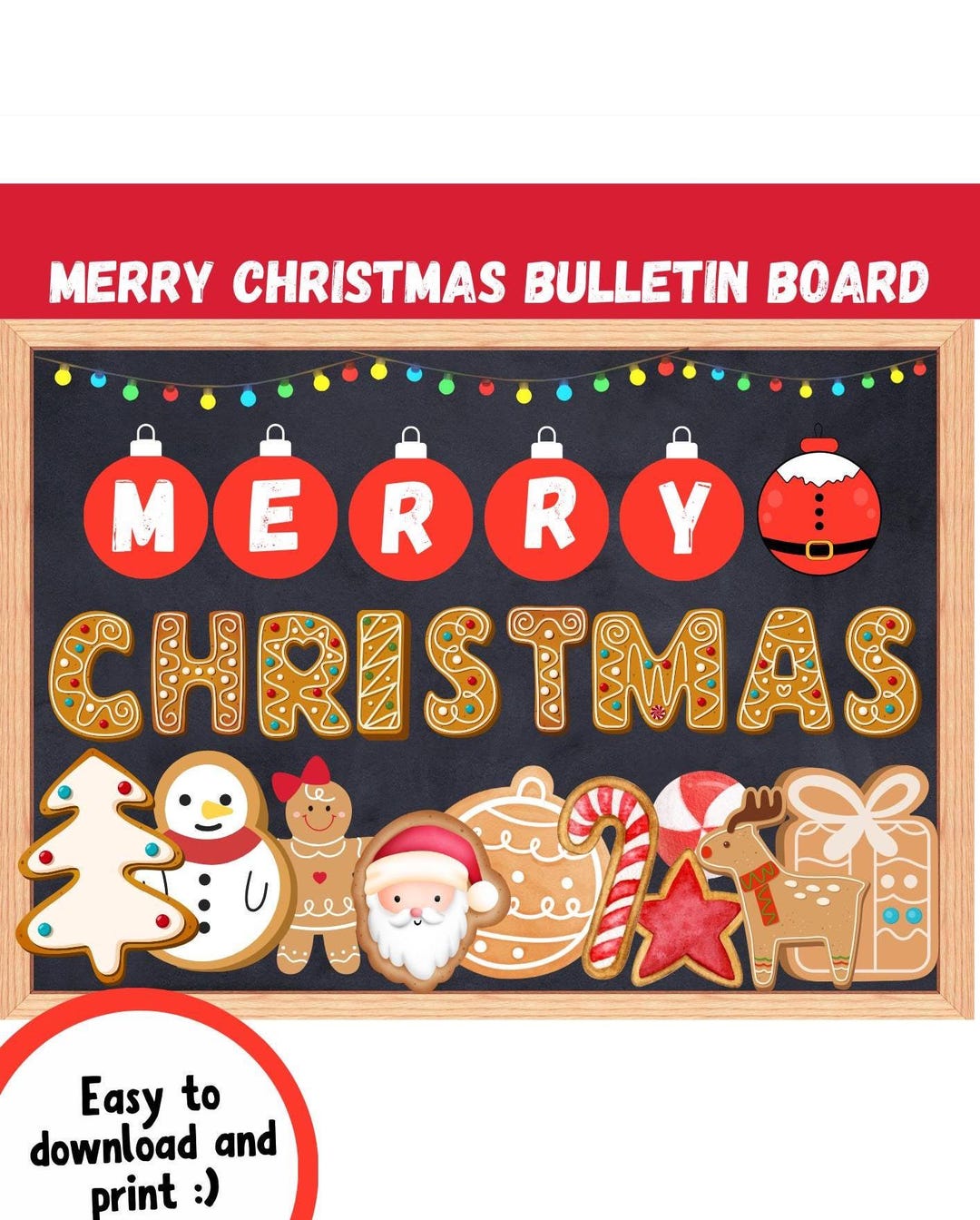 Merry Christmas Bulletin Board - Etsy