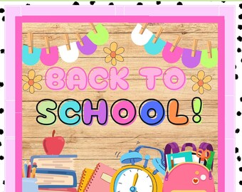 Retro Back to School Bulletin Board Kit Retro Mural Back to School - Etsy