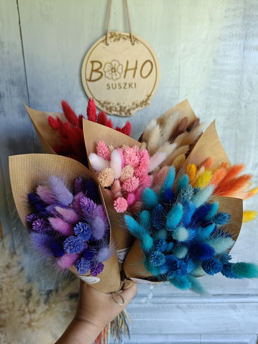 Colorful Dried Flowers Set, Dried Flowers for Crafts, Multicolored ...