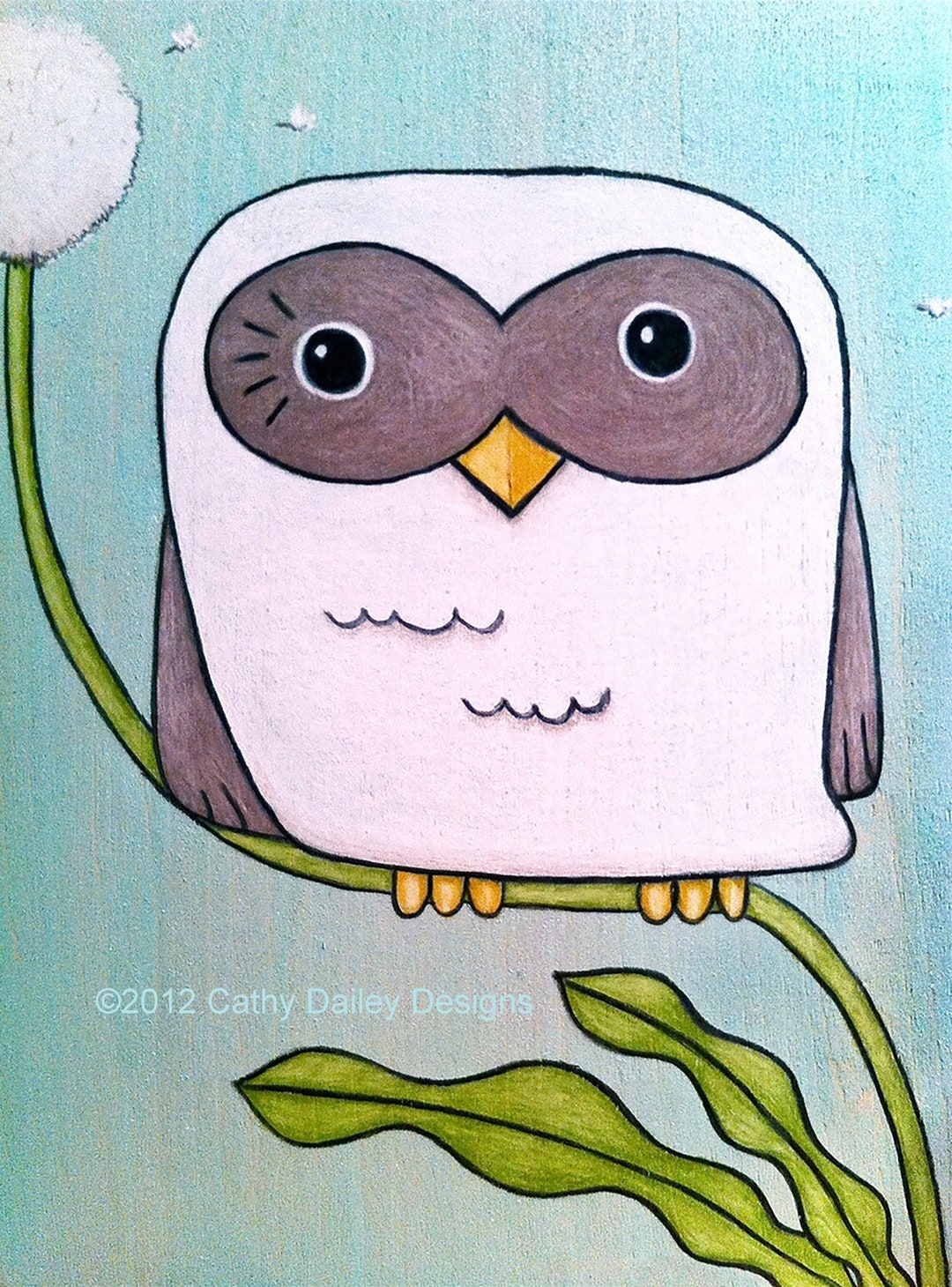 Cute Little White Owl Print, Nursery Wall Art, Danish Pastel Room Decor ...