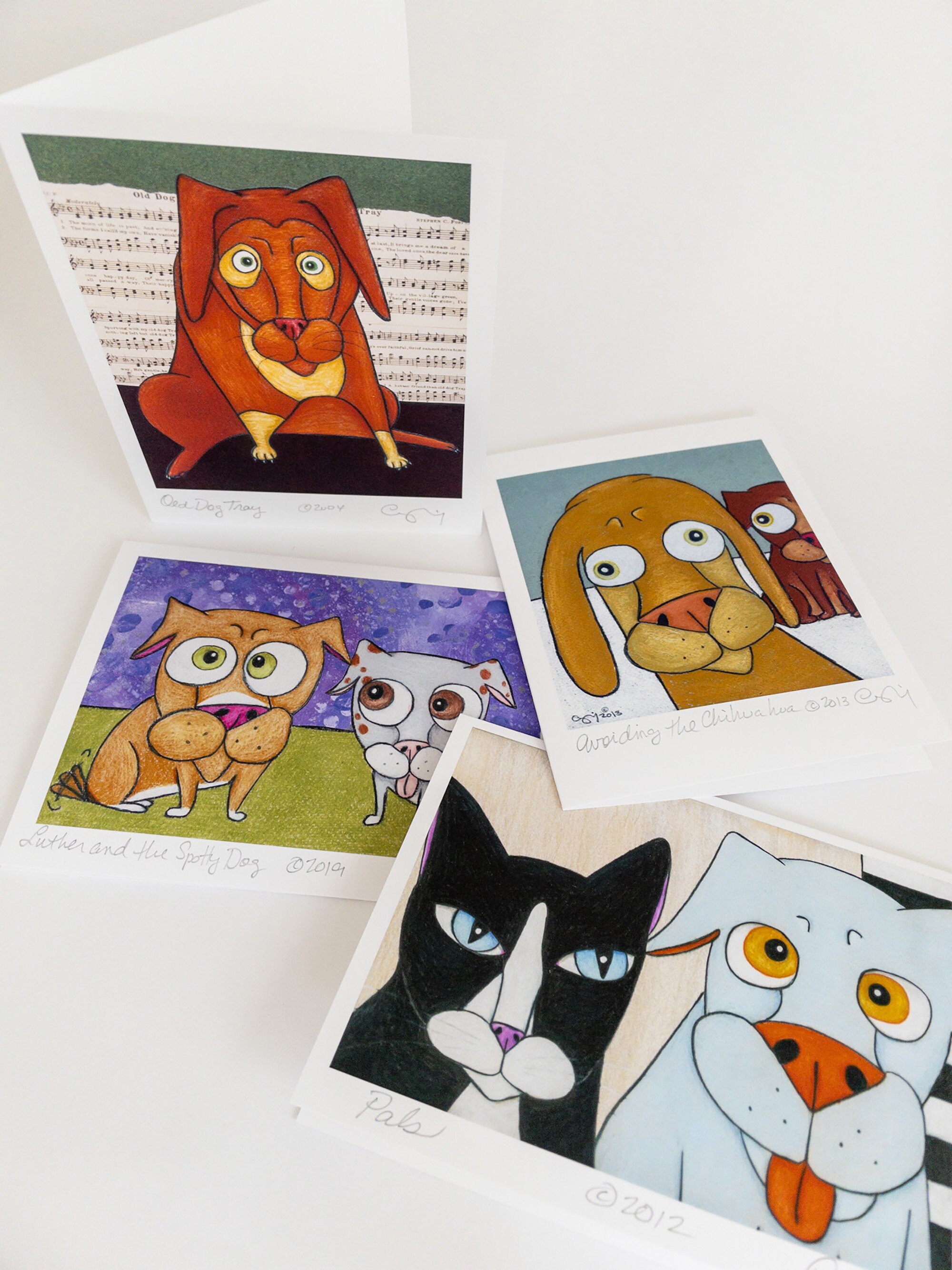 Lindo conjunto de tarjetas para perros tarjetas de | Etsy