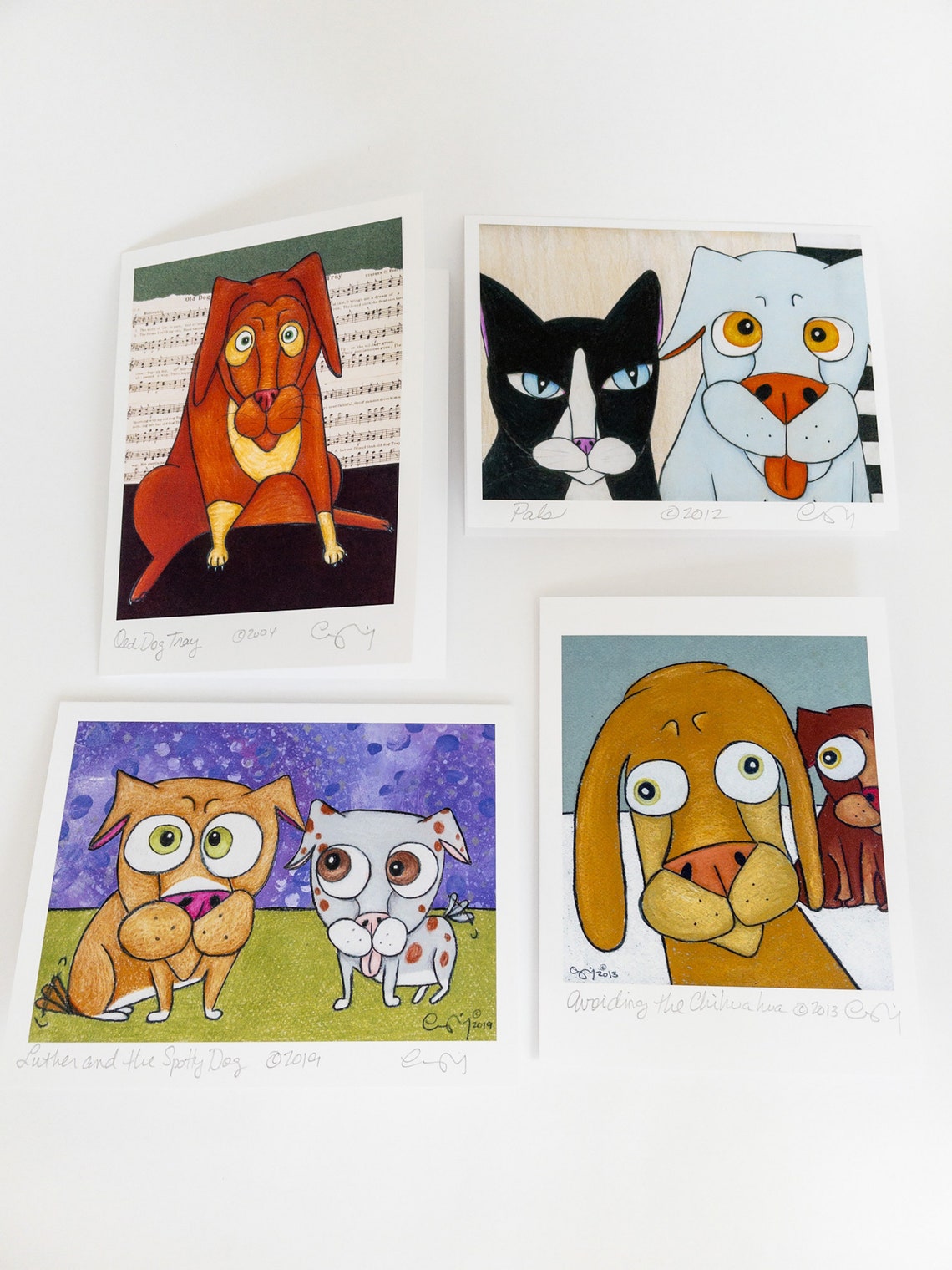 Lindo conjunto de tarjetas para perros tarjetas de | Etsy