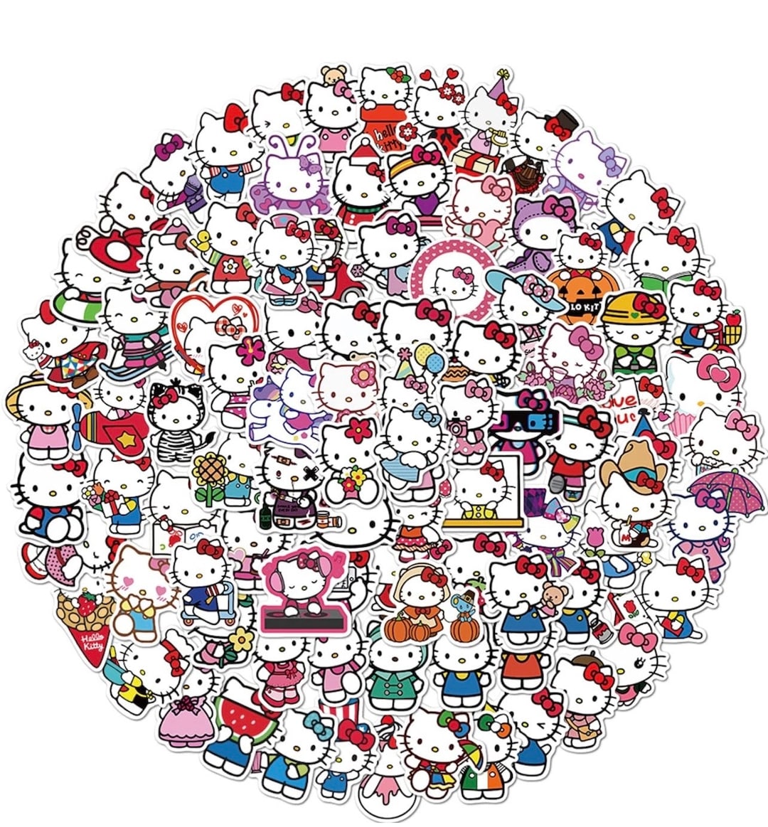 Hello Kitty Stickers, Hello Kitty Assorted Stickers, Kawaii Stickers ...