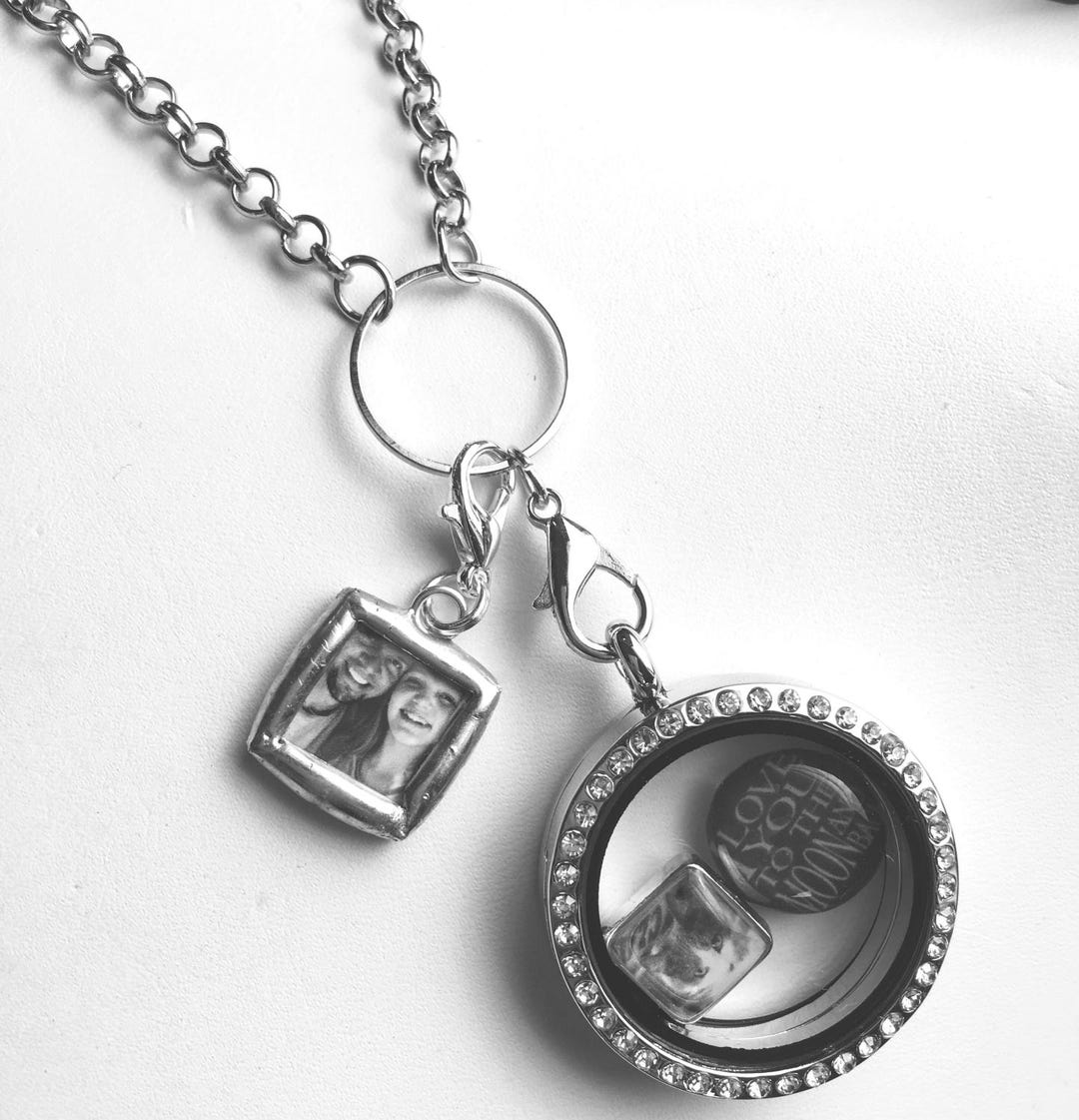Personalized Clip on Dangle Photo Charm for Your Living Locket, Charm ...