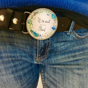 Photo Personalized Resin Circle Belt Buckle With Your Picture Custom ...