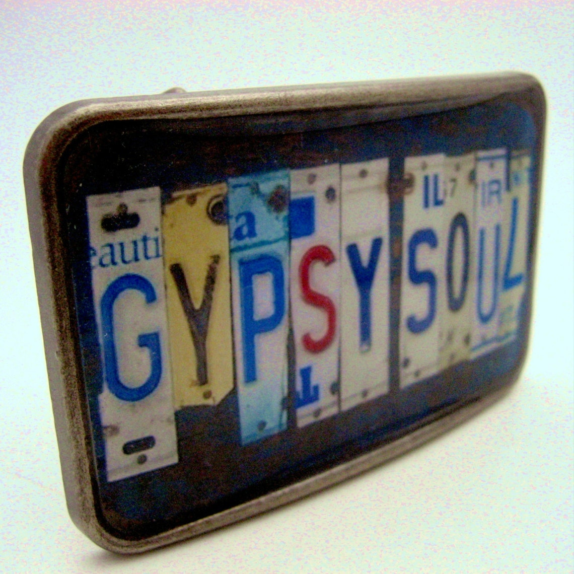 LICENSE PLATE Personalized Name Resin Belt Buckle With Your | Etsy