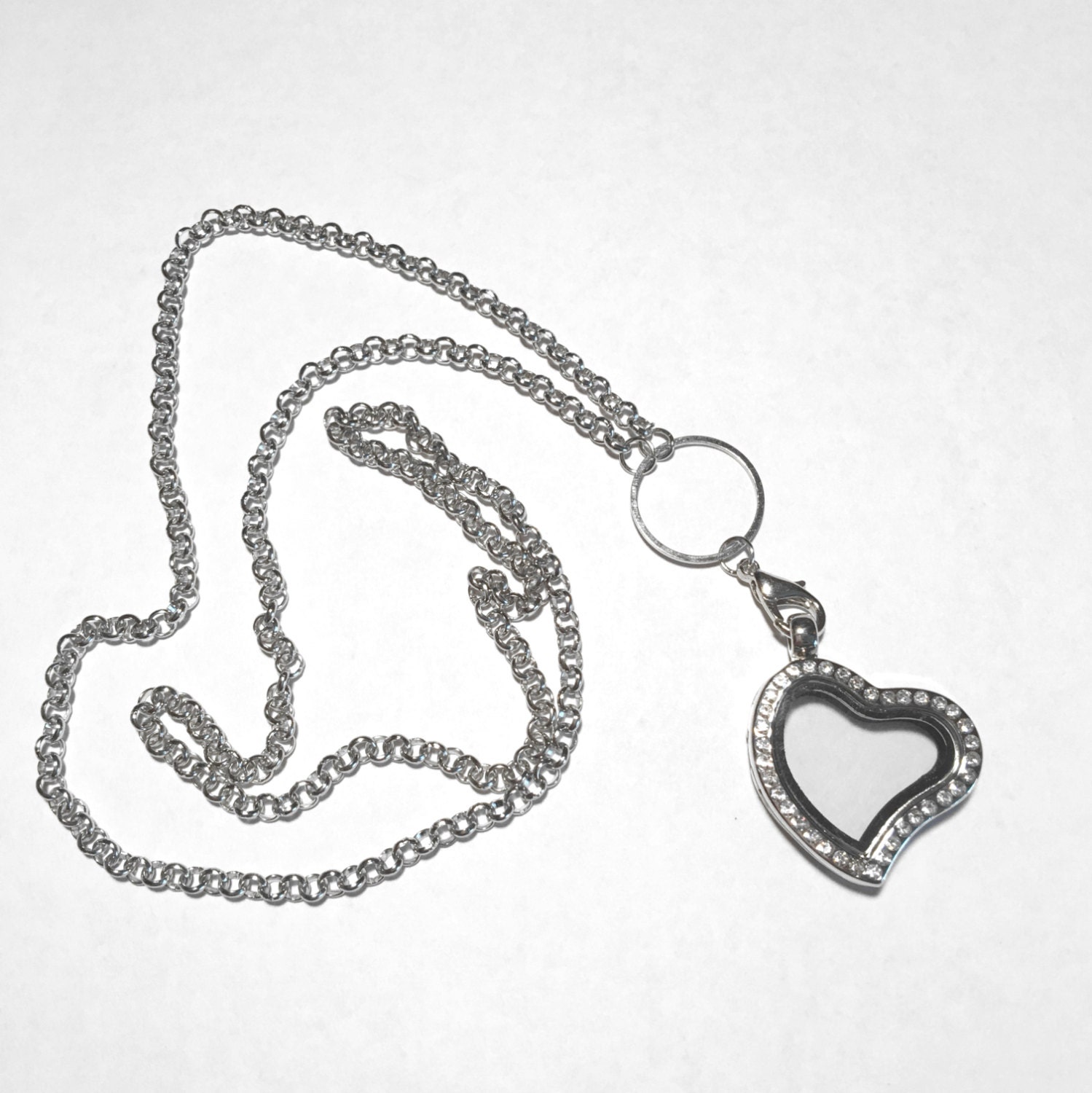 Glass Magnetic Locket Heart Necklace for My Floating Charms | Etsy