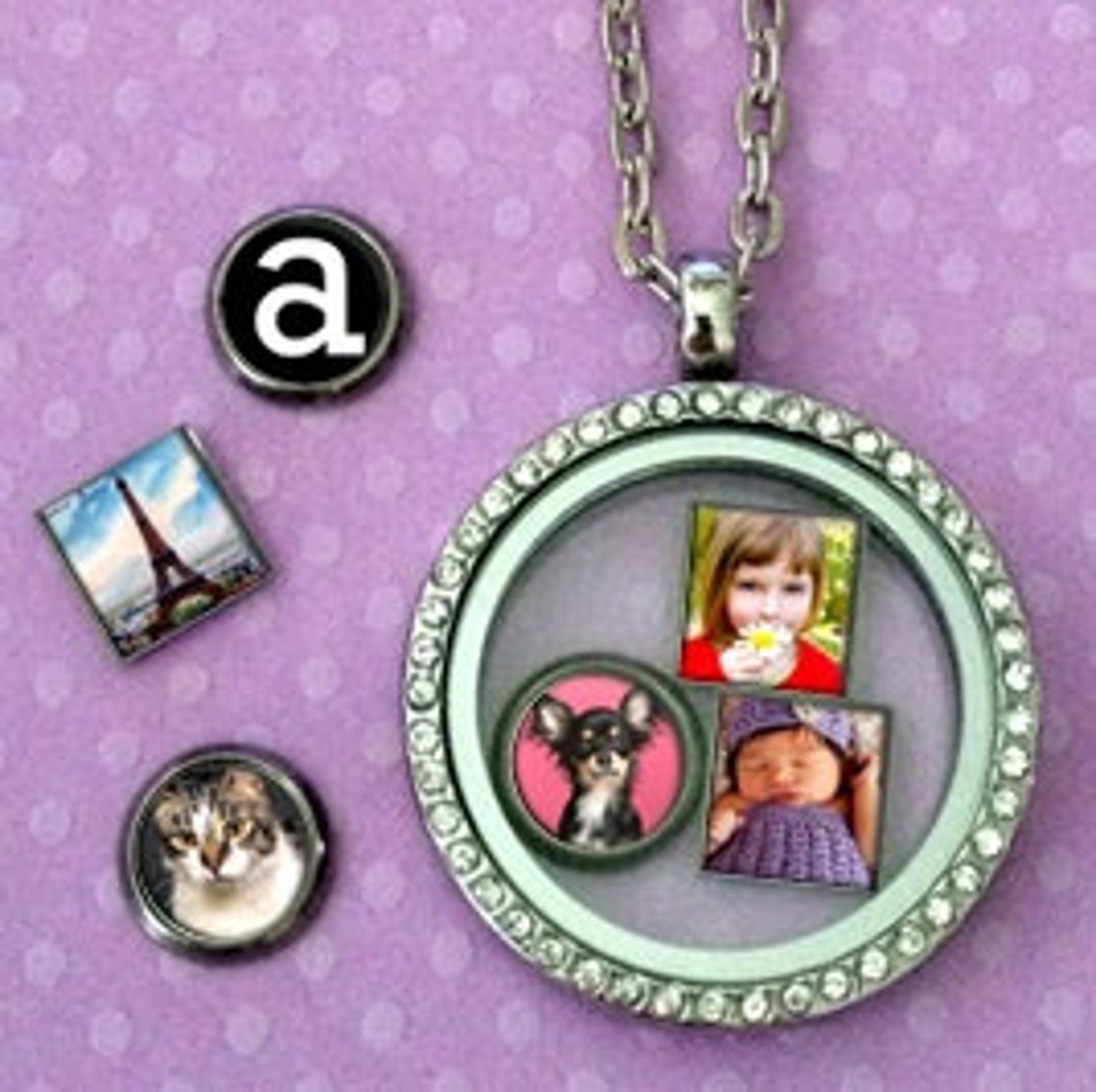 Glass Magnetic Locket Heart Necklace for My Floating Charms | Etsy