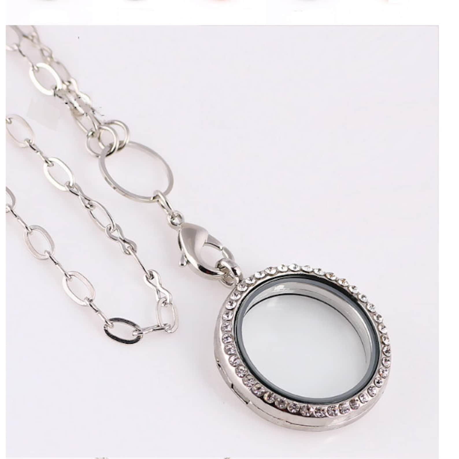 Glass Magnetic Locket Necklace for My Floating Charms Origami | Etsy