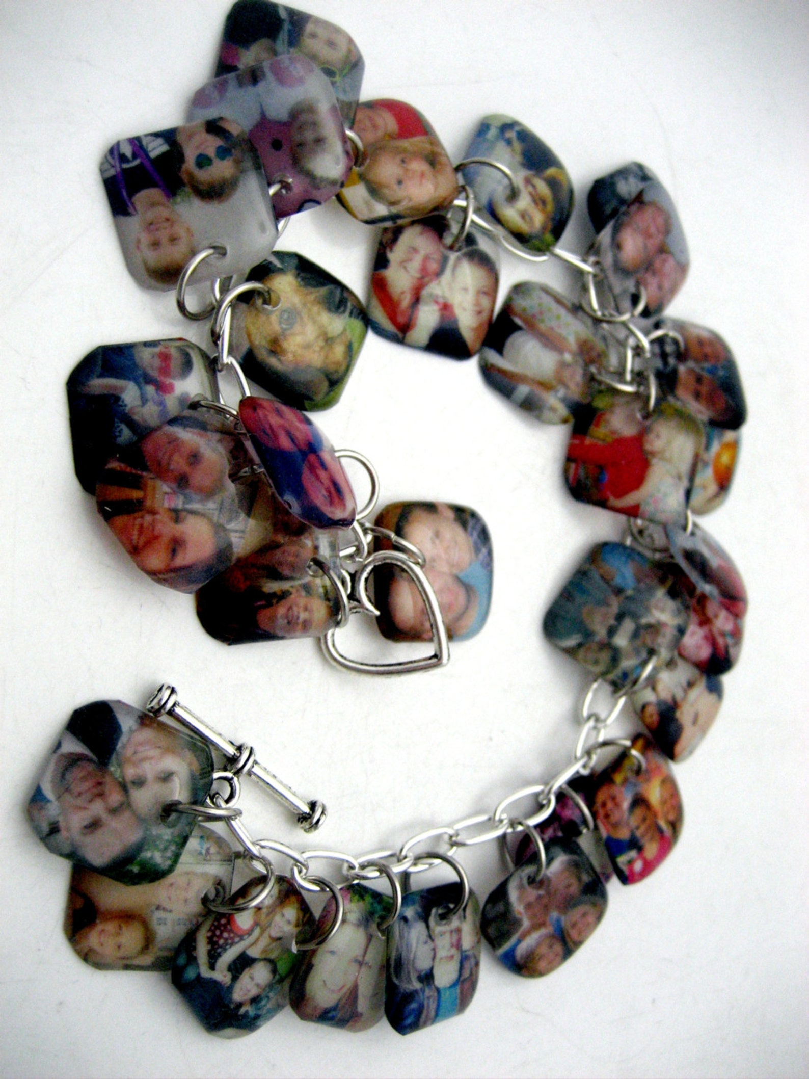 Custom RESIN Photo Memory Charm Cha Cha Bracelet Made With - Etsy