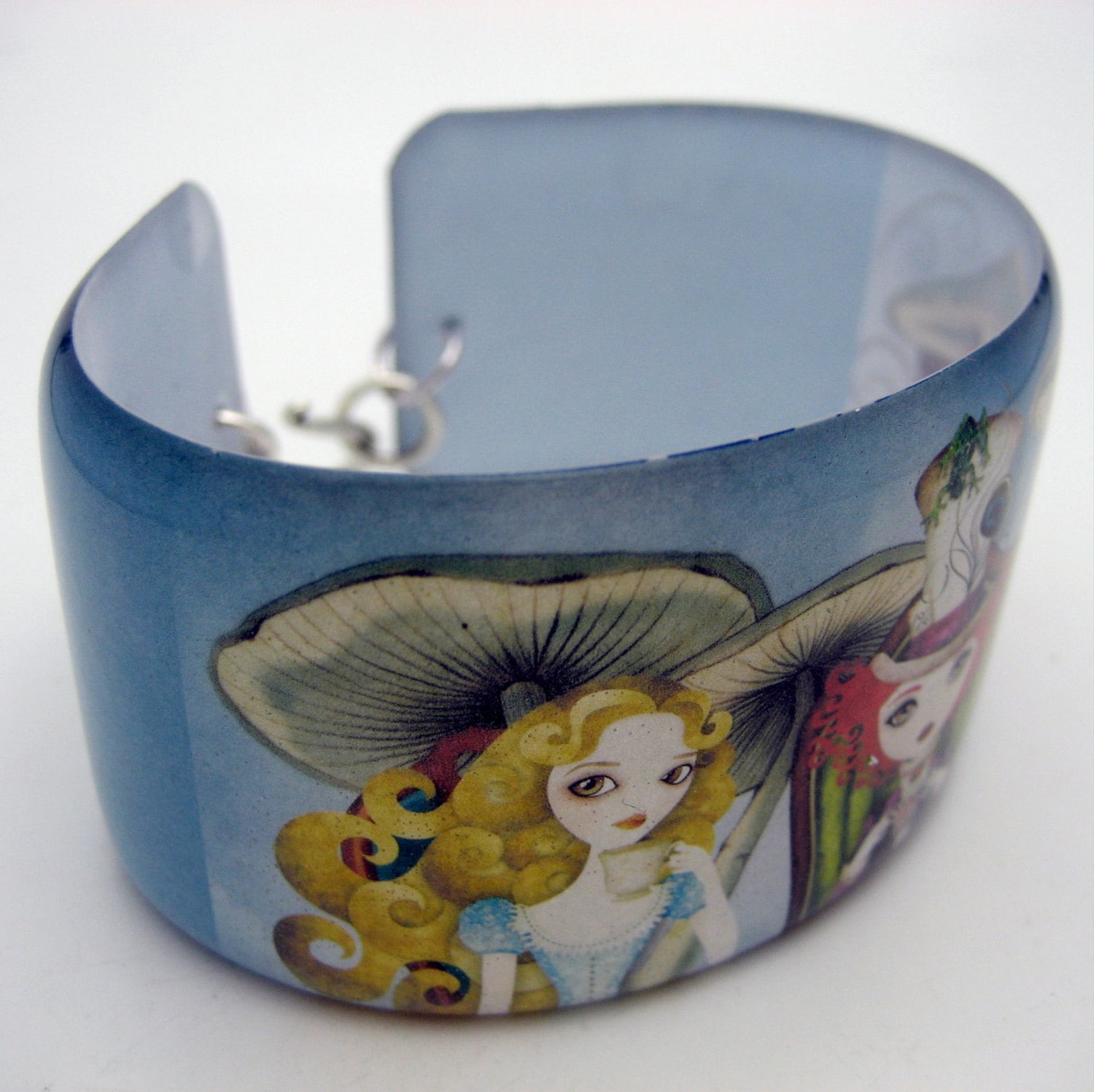 Alice's Mad Tea Party Resin Art Cuff Bangle Bracelet - Etsy