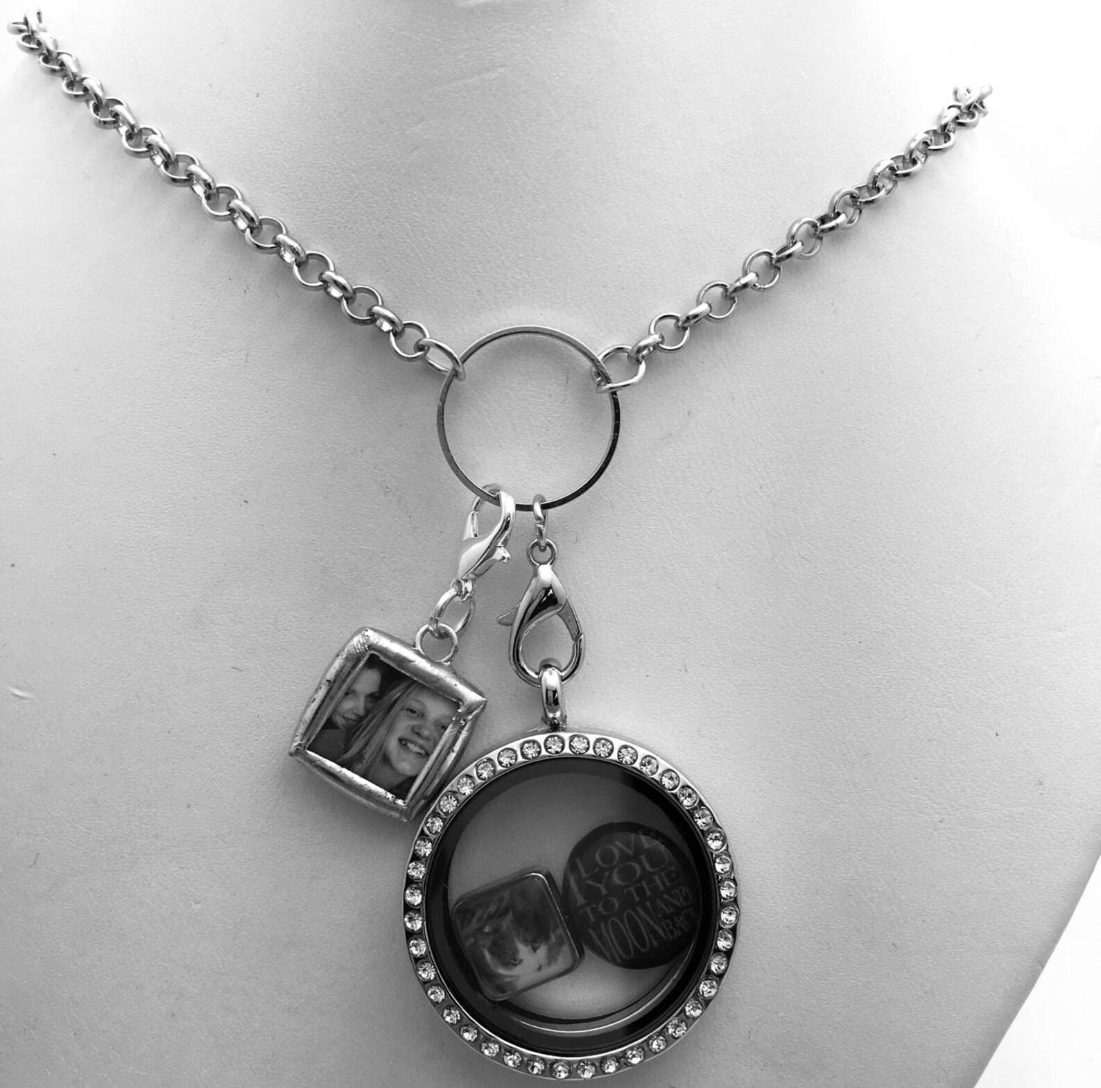 Personalized Clip on Dangle Photo Charm for Your Living Locket, Charm ...