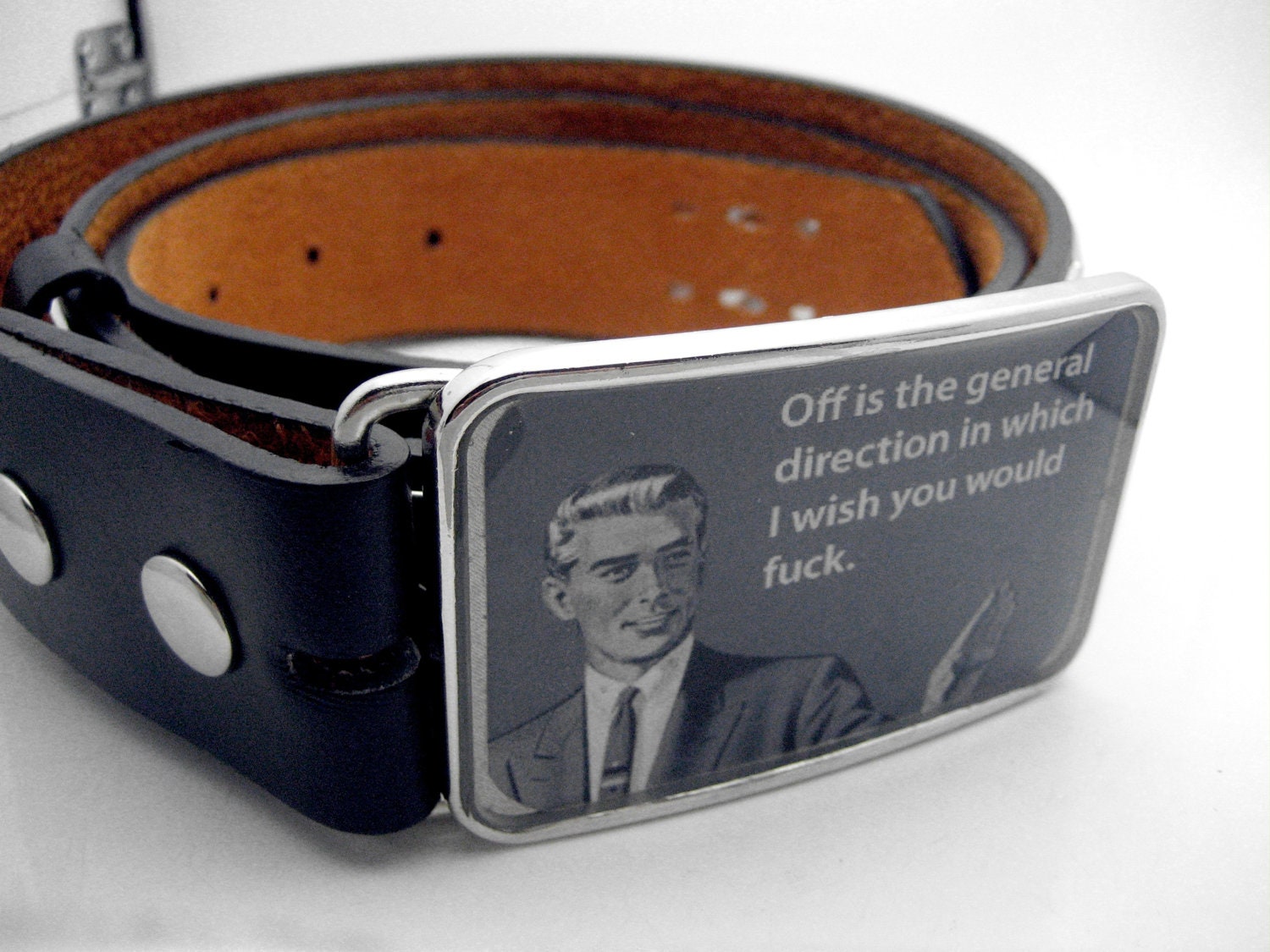 Resin Art Belt Buckle Humor off is the General Direction in | Etsy