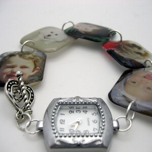 Custom Resin Keepsake Memory Lightweight Square Charm Watch Bracelet 7. ...