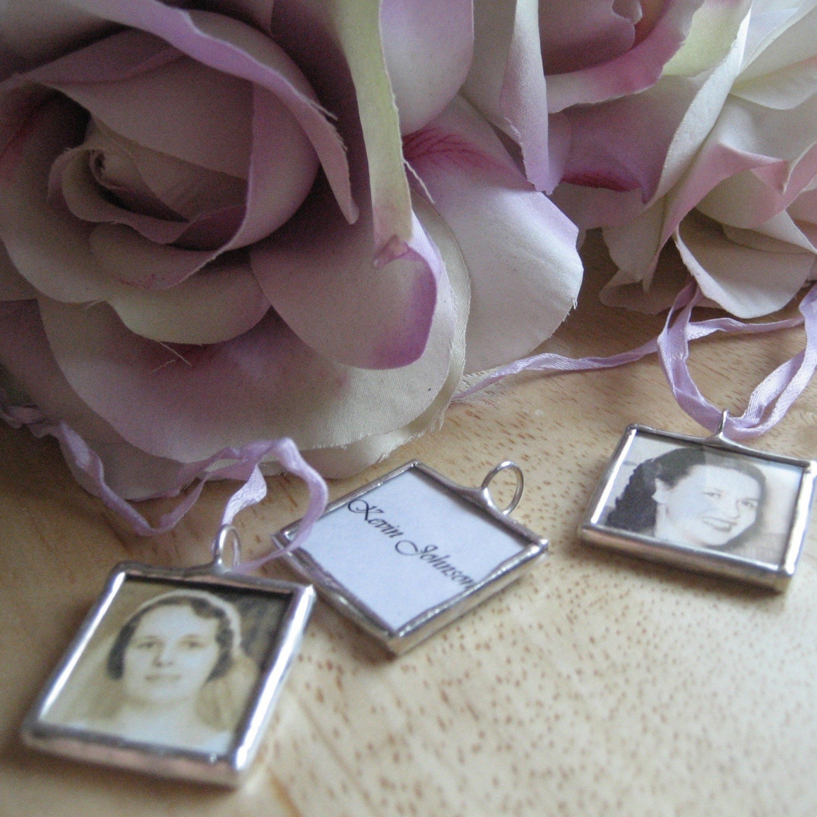 Custom WEDDING CHARM Photo Memory Soldered Glass Personalized Charms ...