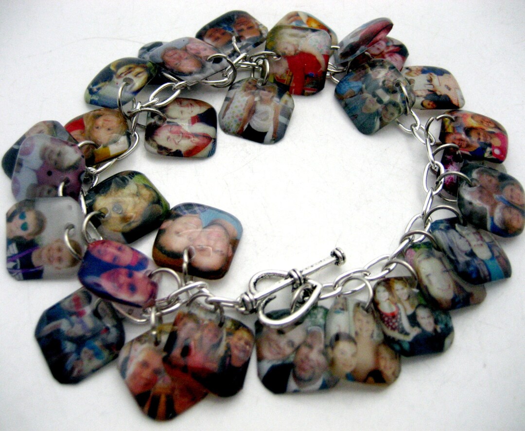 Custom RESIN Photo Memory Charm Cha Cha Bracelet Made With Your ...