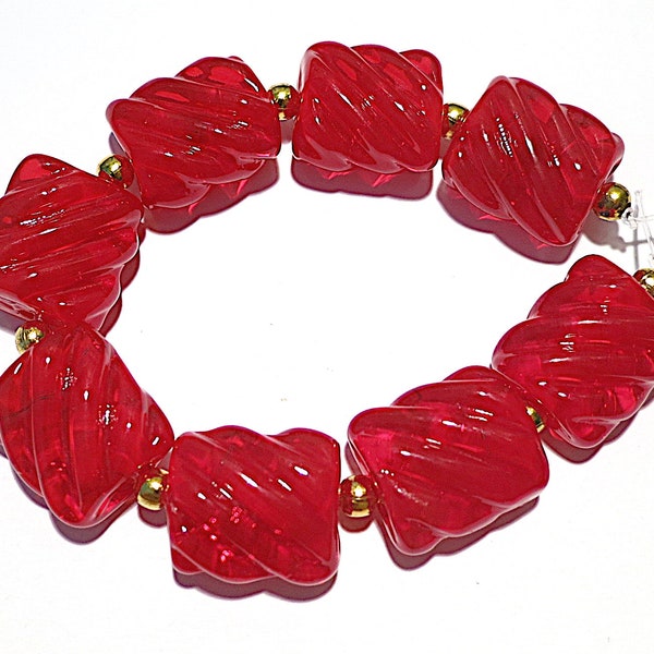 Red Glass Nuggets - Etsy