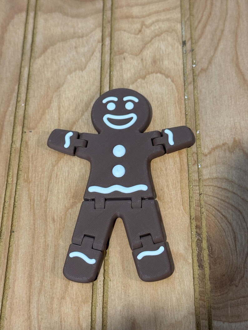Articulated Gingerbread Man | Poseable Christmas Decoration | Small ...