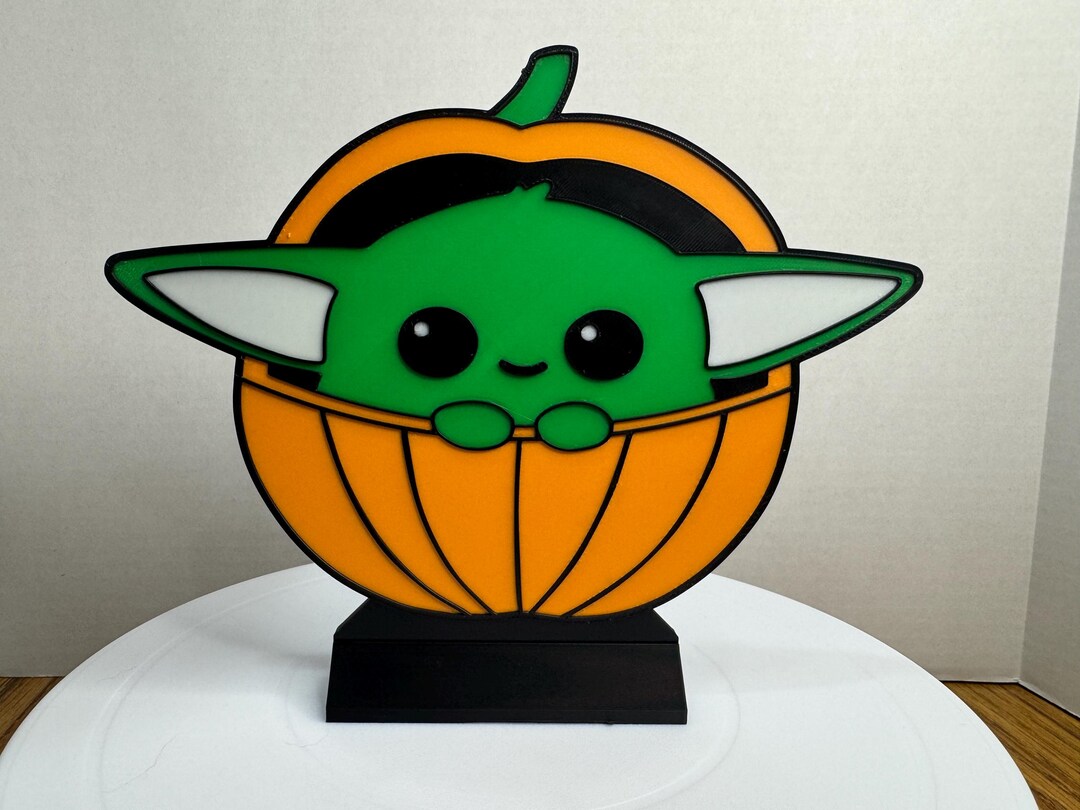 3D Printed Grogu Pumpkin | Halloween Fall Decor - Etsy