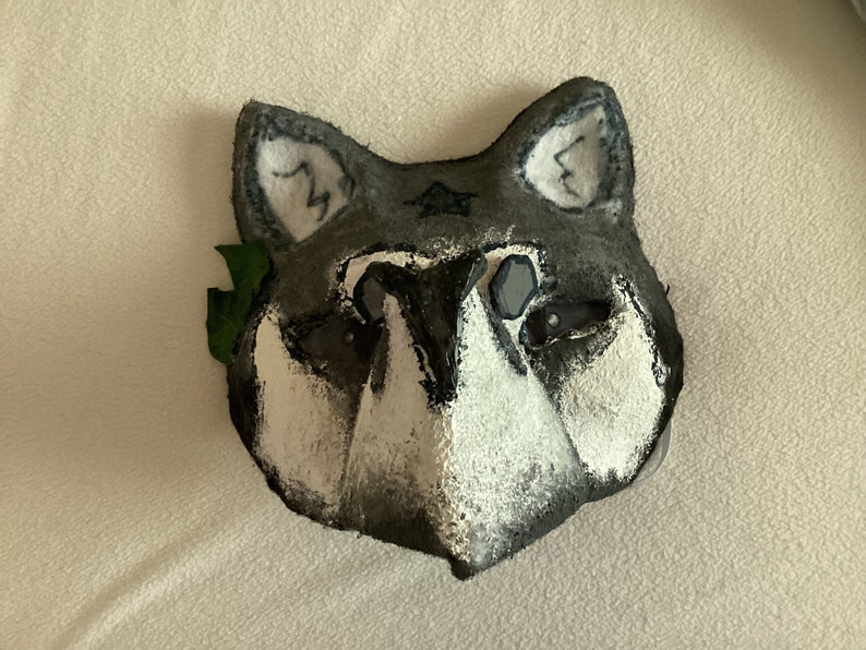 Therian/furry Cat Mask Gray Wolf - Etsy